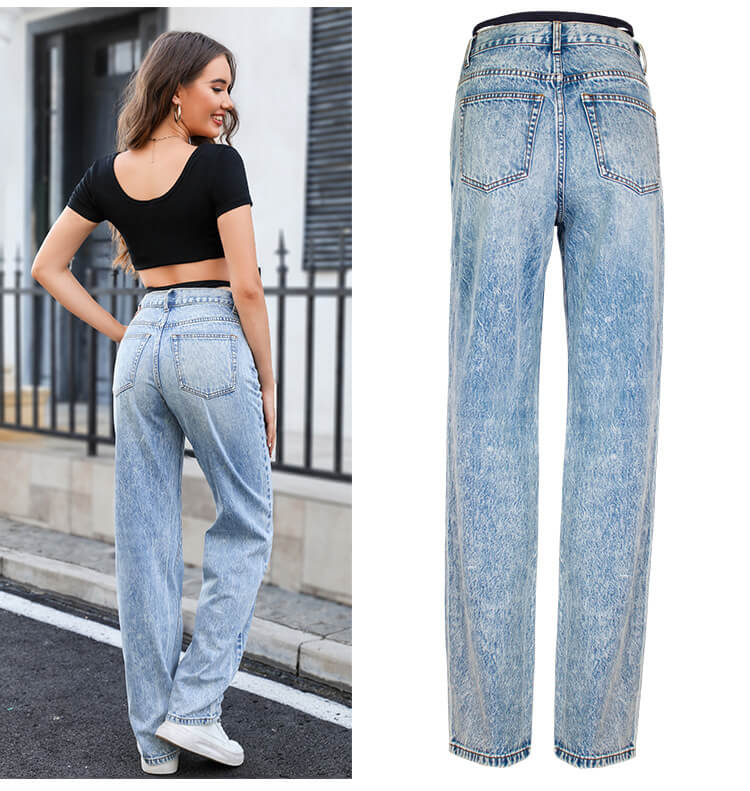 Exposed Thong Jeans | Straight Leg Jeans | DENIMUSE