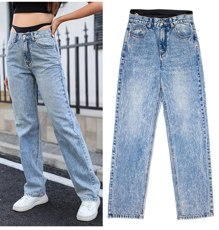 Exposed Thong Jeans | Straight Leg Jeans | DENIMUSE