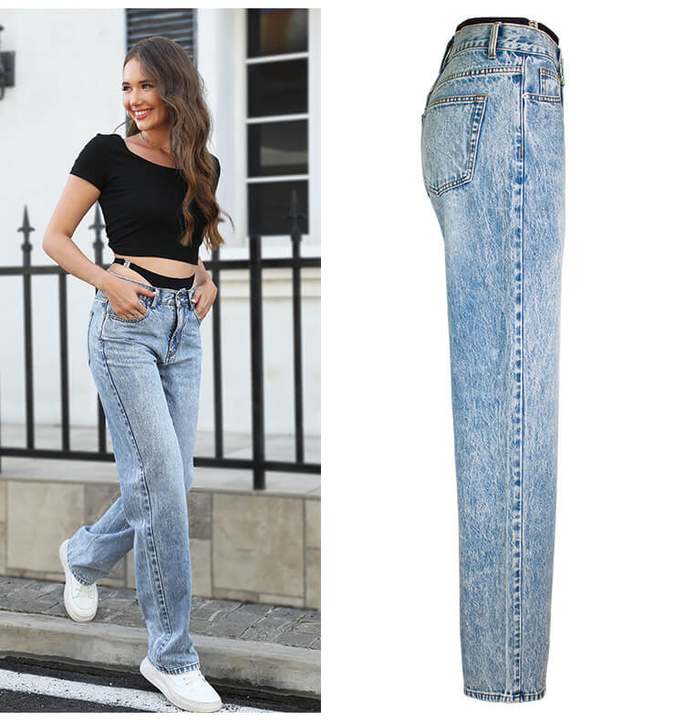Exposed Thong Jeans | Straight Leg Jeans | DENIMUSE