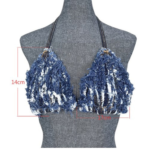 Sexy Denim Bikini 2 Pieces Set | Denim Bathing Suits | DENIMUSE